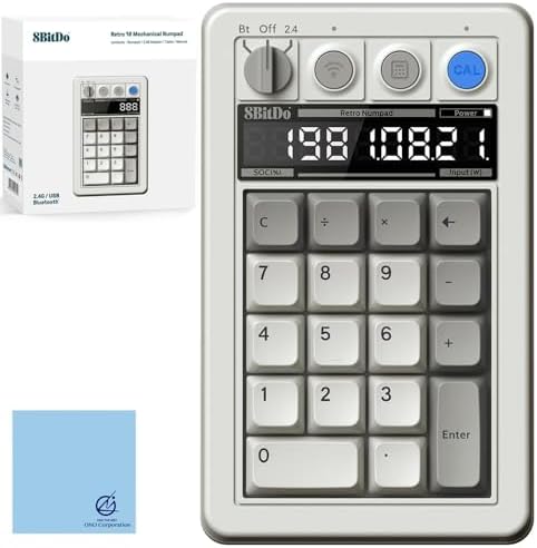 Amazon.co.jp: 8BitDo Retro 18 Mechanical Numeric Pad Retro Numeric ...
