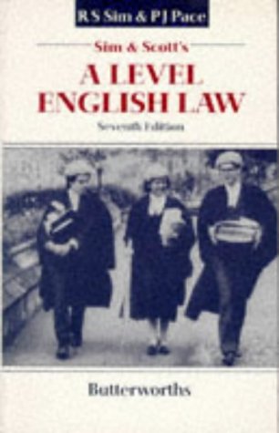 Advanced Level English Law: Sim, R.S.: 9780406517609: Amazon.com: Books