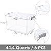Amazon.com - Citylife 6 Packs 44.4 QT Plastic Storage Bins with Lids ...
