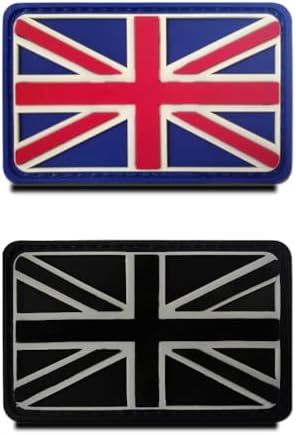 Amazon.com: 2 PCS 3D PVC Rubber Great British Union Jack National Flag ...