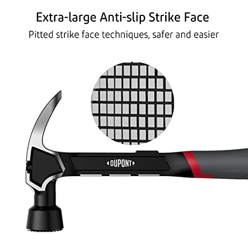 DuPont One-Piece Forged Claw Hammer, Utility Hammer With Safe Anti-Slip ...