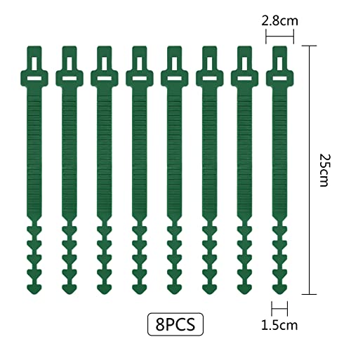 WOSO 8 Pcs 25 cm Tree Ties Straps Supports Heavy Duty Shrub Ties ...