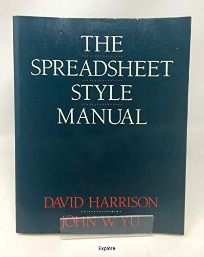 Buy The Spreadsheet Style Manual Book Online at Low Prices in India ...