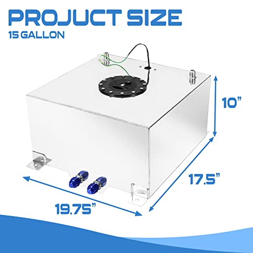 Snapklik.com : 15 Gallon Fuel Cell, 57L Gas Tank Polished Aluminum ...