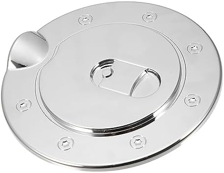 Amazon.com: Partuto Chrome Plated Fuel Tank Door Cap Cover - Car ...