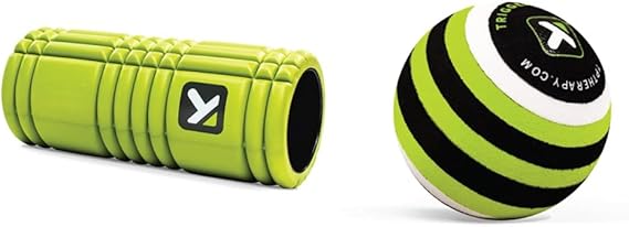 TriggerPoint Grid Foam Roller, with Free Online Instructional Videos, 13''/33cm & Trigger Point ...