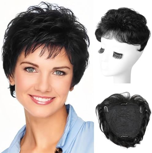 Amazon.com : REECHO Hair Topper, Short Wiglet Hair Topper for Women ...
