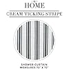 Amazon.com: HALL & PERRY Modern Transitional Stripe Shower Curtain with Tassels - Vertical Black ...