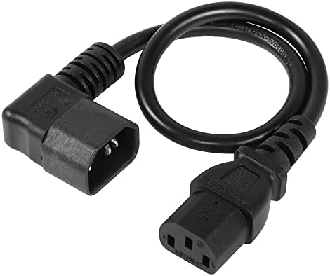 Amazon.com: CERRXIAN 0.4m Left Angle IEC 320 C14 to C13 Power Cable, 90 ...
