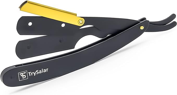 Amazon.com: Professional Cut Throat Razor Kit for Men Matte Black 24K ...