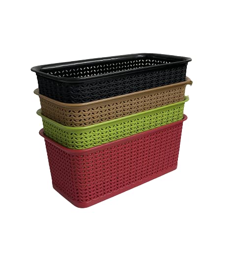 CSM Multipurpose Plastic Storage baskets - Set of 4 Big baskets ...