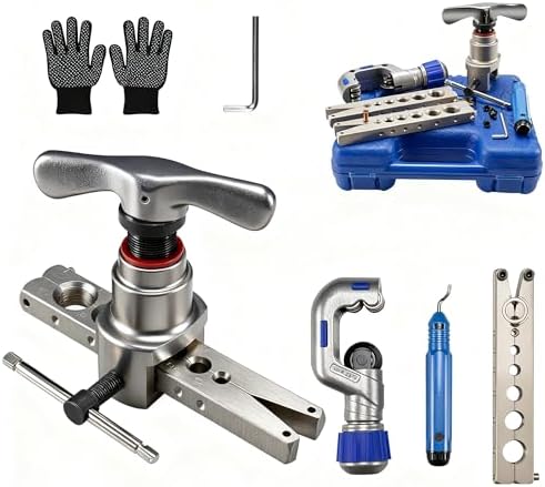 Professional HVAC Flaring Tool Kit 45° Eccentric Type, 5-in-1 Copper ...