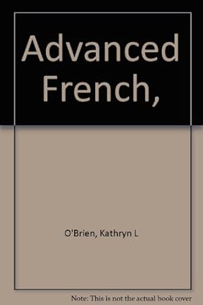 Advanced French,: O'Brien, Kathryn L: Amazon.com: Books
