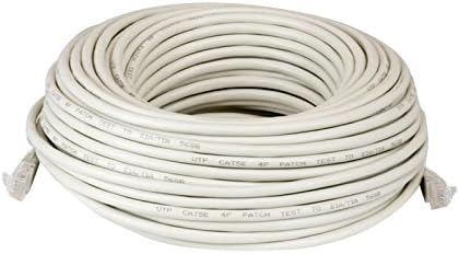 Amazon.com: 100FT Feet CAT5 Cat5e Ethernet Patch Cable - RJ45 Computer ...