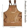 Amazon.com: conda Chef Apron, 1 Pack, Cross Back Straps Apron with ...
