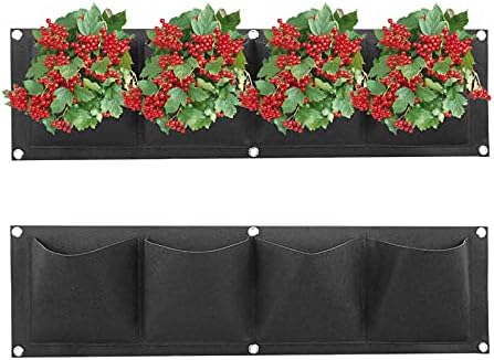 Wonderwall Self Watering Vertical 3 Pocket Garden Wall Planter Outdoor ...