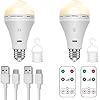 BOBOPAI USB C Rechargeable Light Bulb with Remote Control, 7W Battery ...