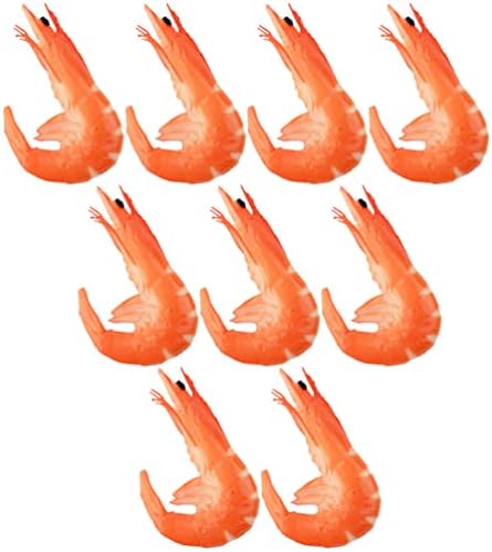 Amazon.com: Hiawbon 15 Pcs Artificial Shrimp Figures Lifelike Plastic Cooked Shrimp Fake Peeled ...