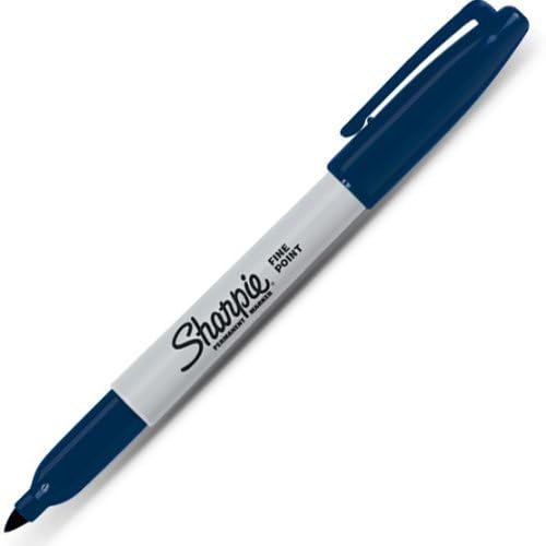 Amazon | Sharpie Fine Point Permanent Marker Pen Navy Blue by Sharpie ...