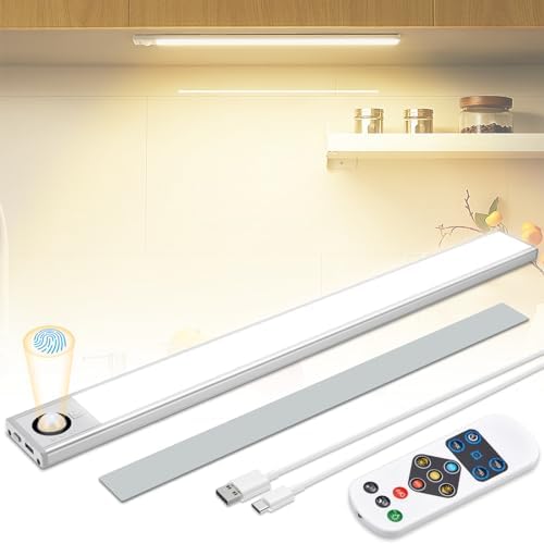 Cupboard Lights, USB-C Rechargeable LED Night Lights 2000mAh, 3 Color ...