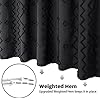 Amazon.com: NixiYa Shower Curtain Black Boho Woven Fabric Shower Curtain Modern Tufted Chevron ...