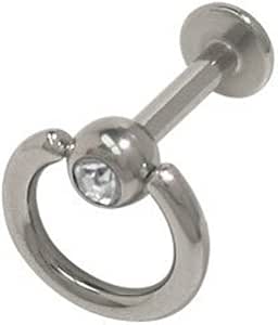 Amazon.com: BodyJewelryOnline Door Knocker Labret Monroe with Clear Cz ...