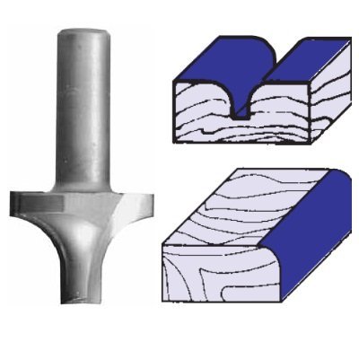 Whiteside Router Bits 2062 Plunge Round Over Bit with Plunge Point 1/2 ...