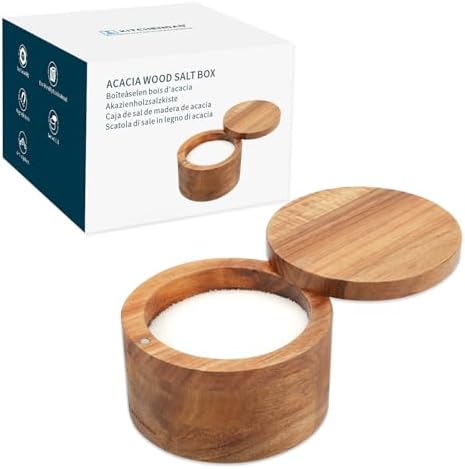 Amazon.com: IBLAY Salt Box | Wooden Salt Holder | Classic Spice Box ...