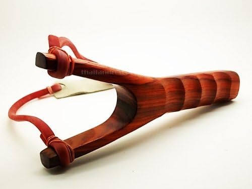 Amazon.com: Siamese Rosewood Handmade Thai Slingshot Hunting Catapult ...