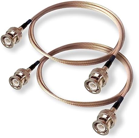 Amazon | BNCオス - BNCオス 同軸ケーブル RF同軸ケーブル 両端BNC オス -オス BNC延長ケーブルコネクタ対応 50Ω 50cm 2本入り | EVARSOL | 同軸 ...