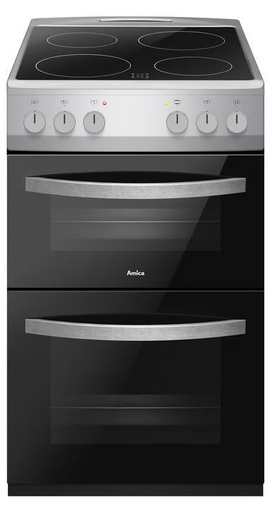 Amica 50cm Electric Cooker - Silver : Amazon.co.uk: Large Appliances