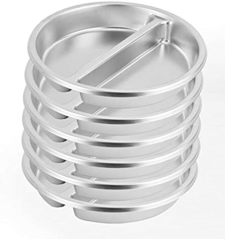 Amazon.com: CHEFQ 6 Pack ChefQ 2.5 Inch Deep Round Divided Food Pan for ...