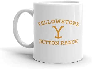 Amazon.com: Paramount Yellowstone Dutton Ranch Mug, White Coffee Mug ...