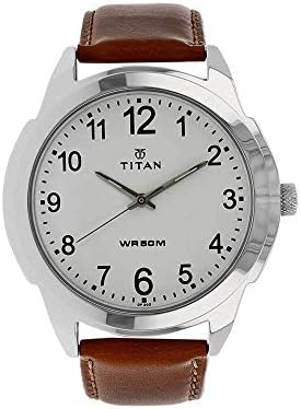 Titan Karishma Silver Dial Analog Leather Strap watch for Men ...