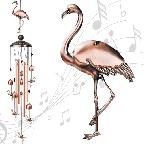 Amazon.com : Outdoor Flamingo Wind Chimes Decor Gifts for Mom, Home ...