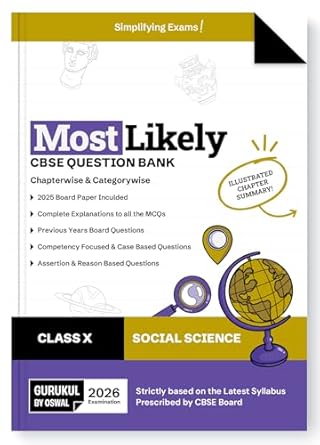 Gurukul By Oswal Social Science Most Likely Question Bank : CBSE Class ...