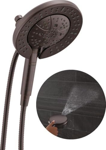 Delta Faucet 7-Setting In2ition 2-in-1 Dual Shower Head with ProClean ...
