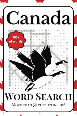 Canada Word Search Puzzle Book: Word Searches With Easy to Read Print ...