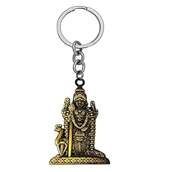 AFH South Indian Lord Murugan Kartikeya Bronze Key Chain for Gifting ...