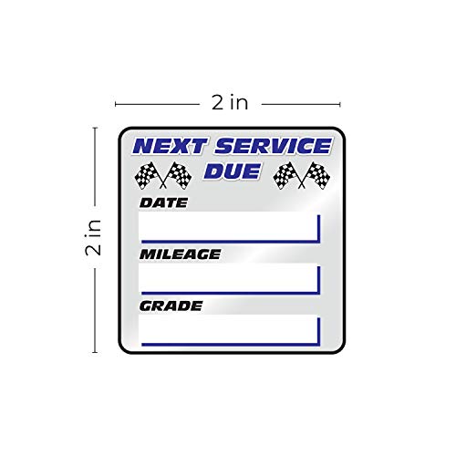 Snapklik.com : Oil Change/Service Reminder Stickers / 250 Clear Window ...