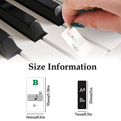 Piano Keyboard Stickers for 88/61/54/49 Key Piano Note Stickers Piano ...