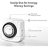 BN-LINK Indoor Timers Plug Mechanical 2 Prong 24-Hour Mini Lamp Timers ...