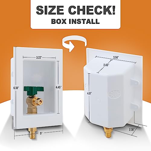 Snapklik.com : SUNGATOR Ice Maker Outlet Box, 1/2 Inch Pex Crimp Inlet ...