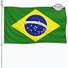 Amazon.com : Brazil Brazilian Flag 3x5 Double Sided Outdoor Heavy Duty ...