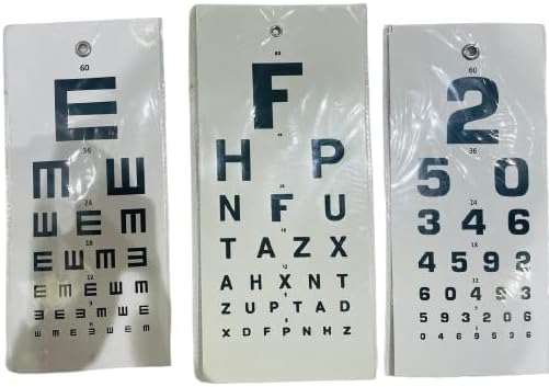 G-Matronix 3 Meter vision Small Eye Test Chart (English-A,E,Number ...