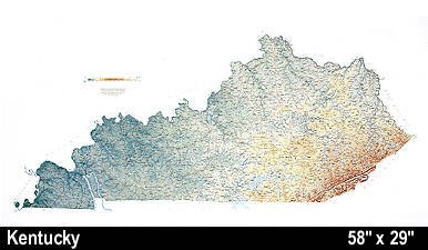 Raven Wall Map for the State of Kentucky - Laminated: Amazon.com: Books