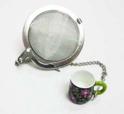 Amazon.com: Stainless Steel Mesh Tea Ball with Mug Shaped Polyresin ...
