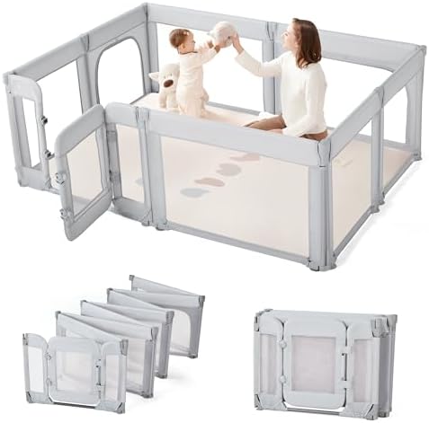 Amazon.com : Sweeby Foldable Baby Playpen, 79x71 Playpens for Babies ...