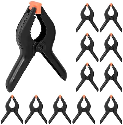 12 PCS Plastic Spring Clamps, 6 Inch Extra Strength Work Clips Heavy ...