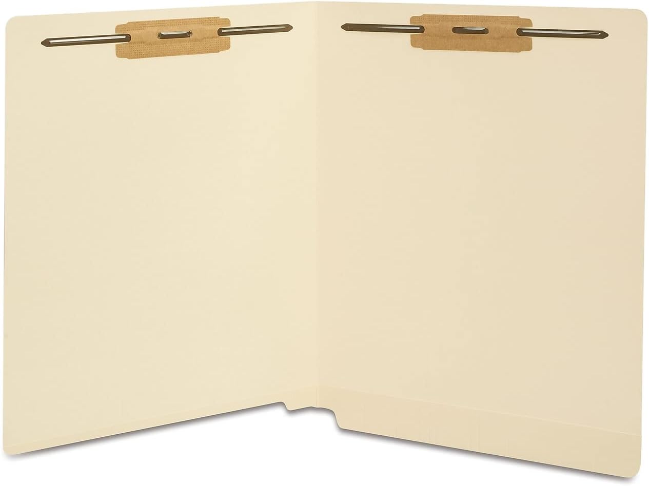 Amazon.com : End Tab Manila File Folders with Fasteners, Perfect for ...